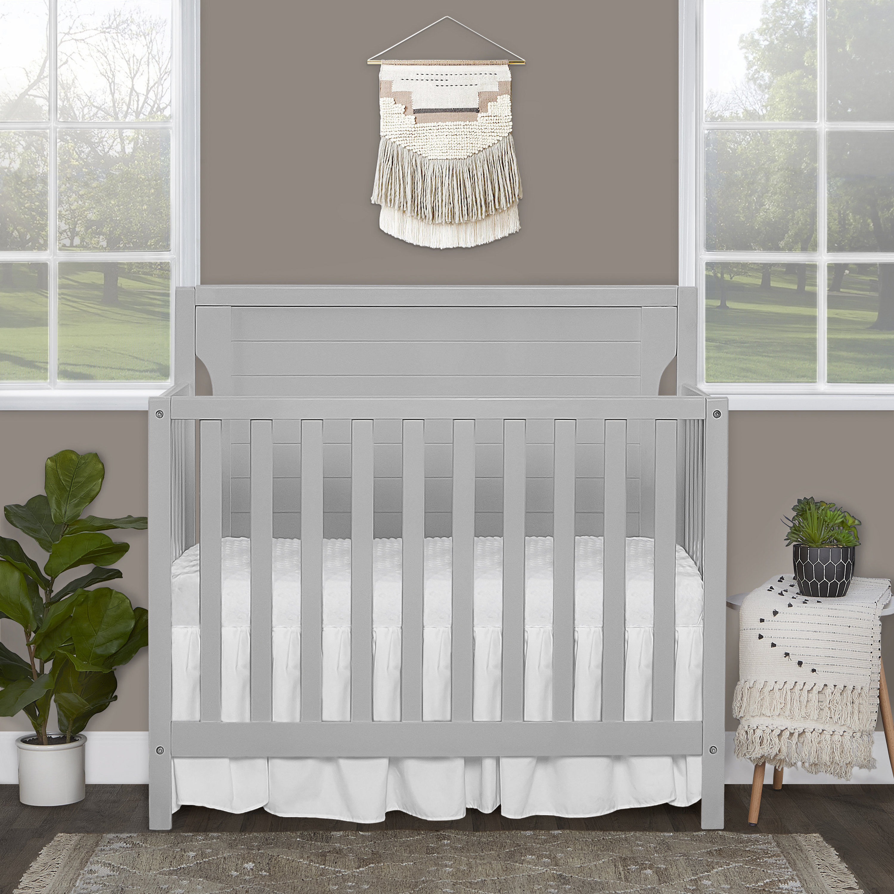 Dream On Me 2-in-1 Mini Convertible Crib with Mattress & Reviews | Wayfair