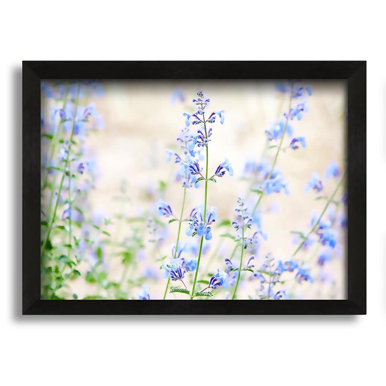 Brayden Studio Blue Small Flowers - Single Picture Frame Print on ...