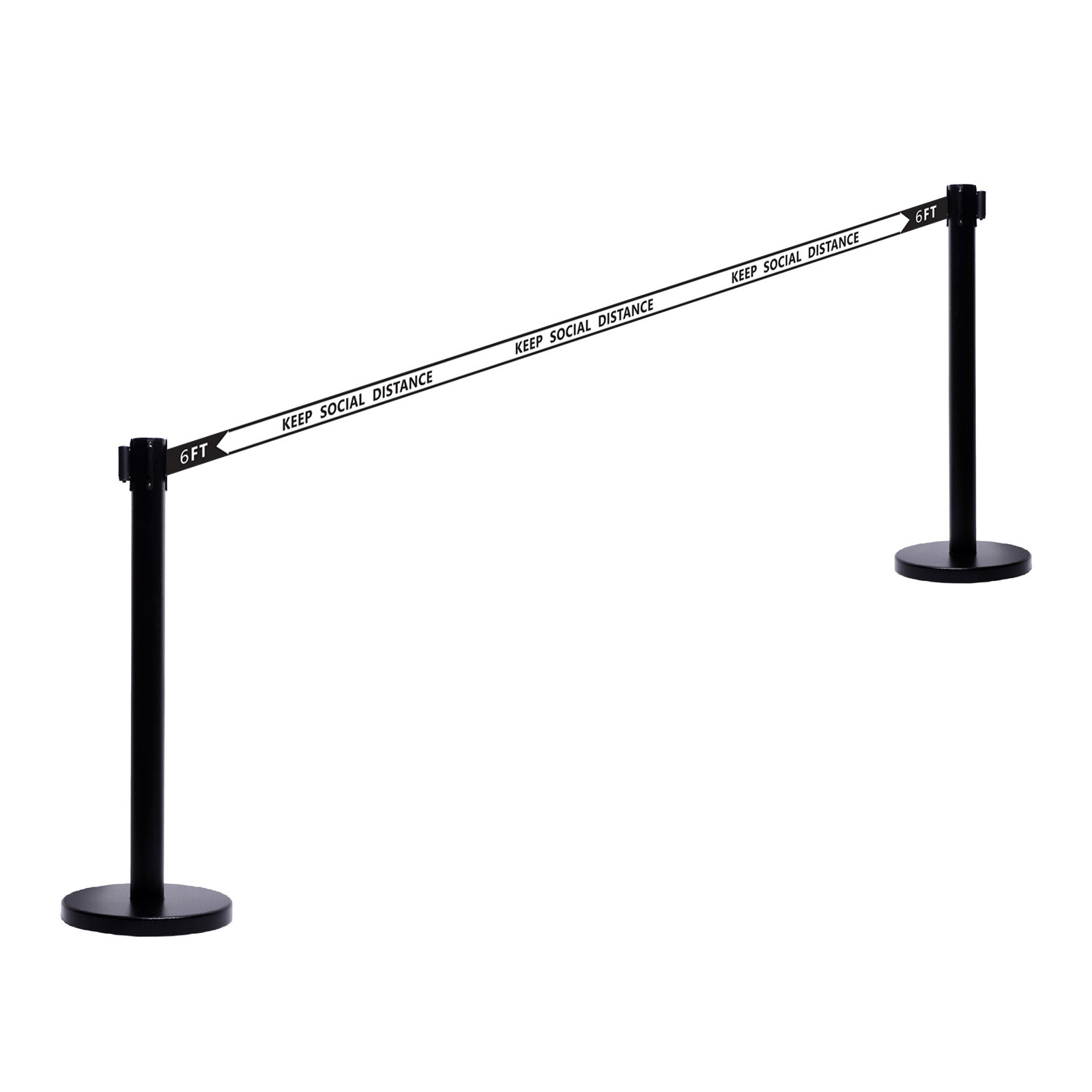 VIP Crowd Control 36" Retractable Belt Queue Safety Stanchion Barrier ...