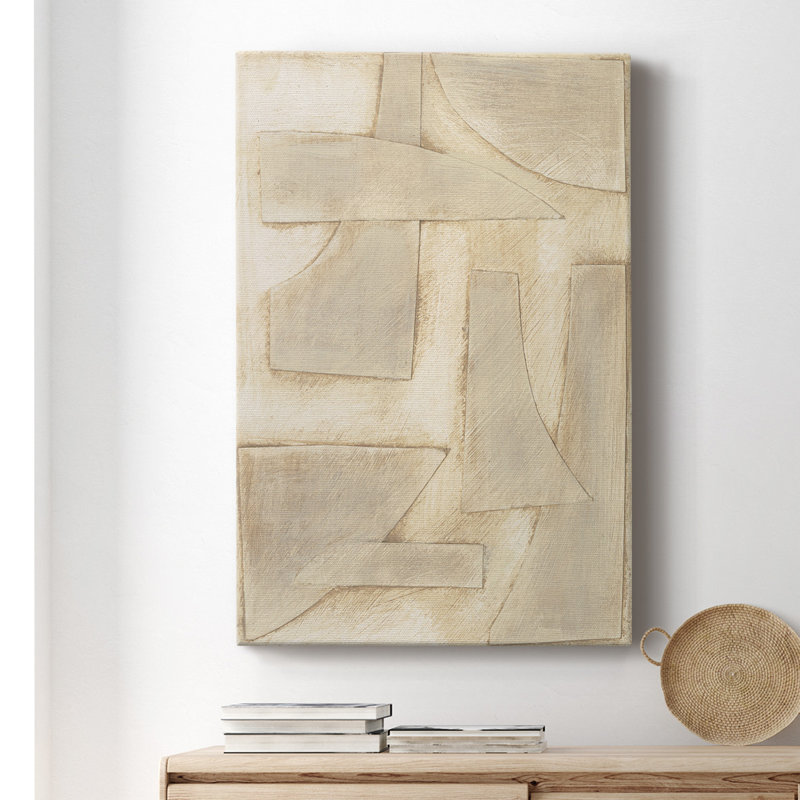 Ivy Bronx Buff Abstract I - Wrapped Canvas Painting | Wayfair
