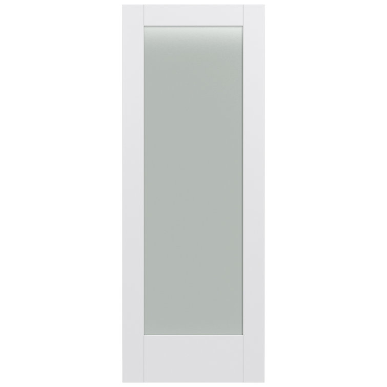 JELD-WEN MODA 1-Lite Frosted Glass Primed Slab Interior Door | Wayfair