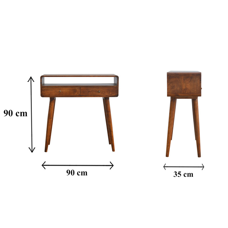 Corrigan Studio® Desolina 35.43" Solid Wood Console Table & Reviews ...