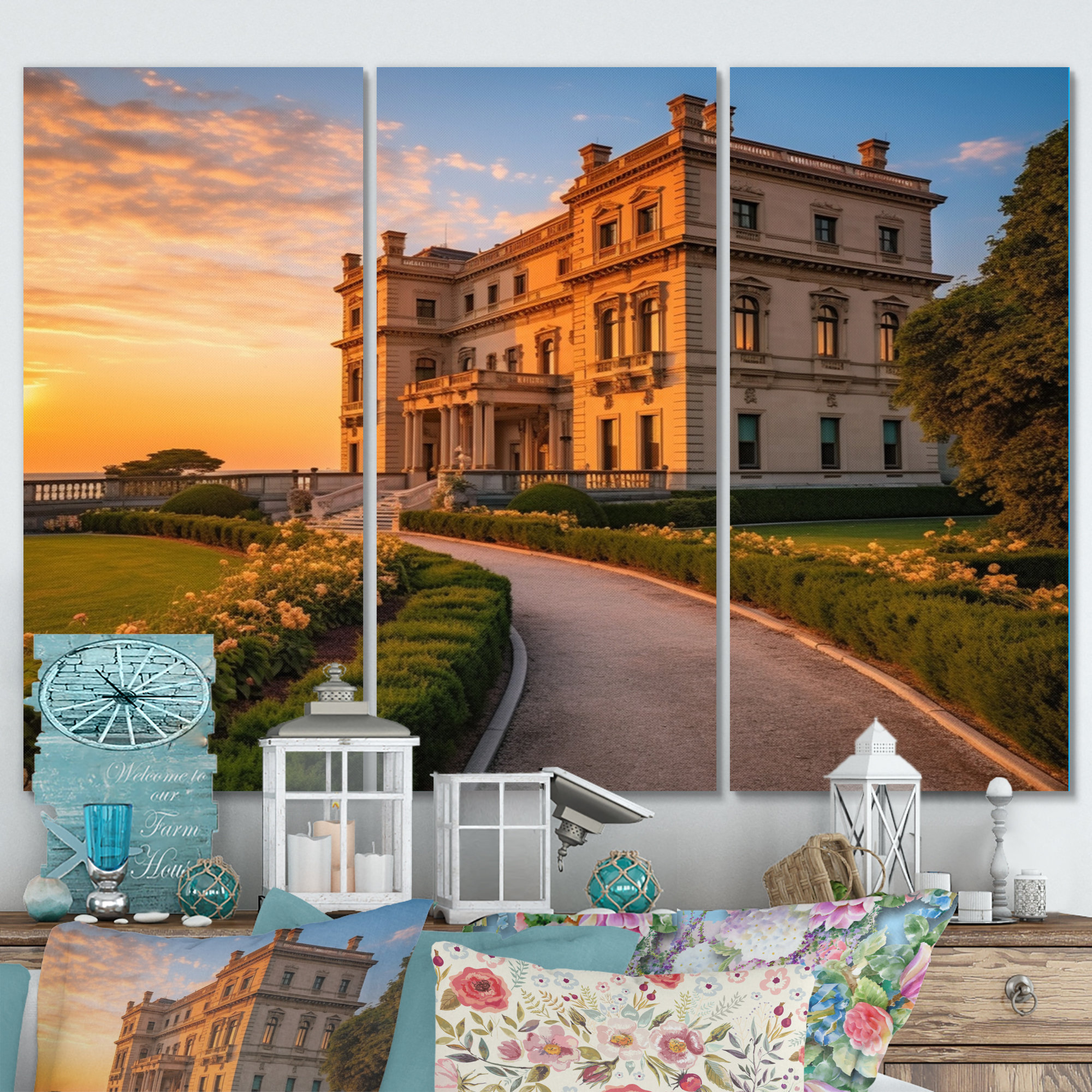 Ebern Designs Rhode Island New Port Historical Mansion I On Canvas 3 ...