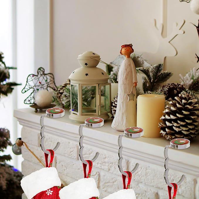 The Holiday Aisle® Christmas Stocking Holders for Mantle Set 4,Upgrade ...