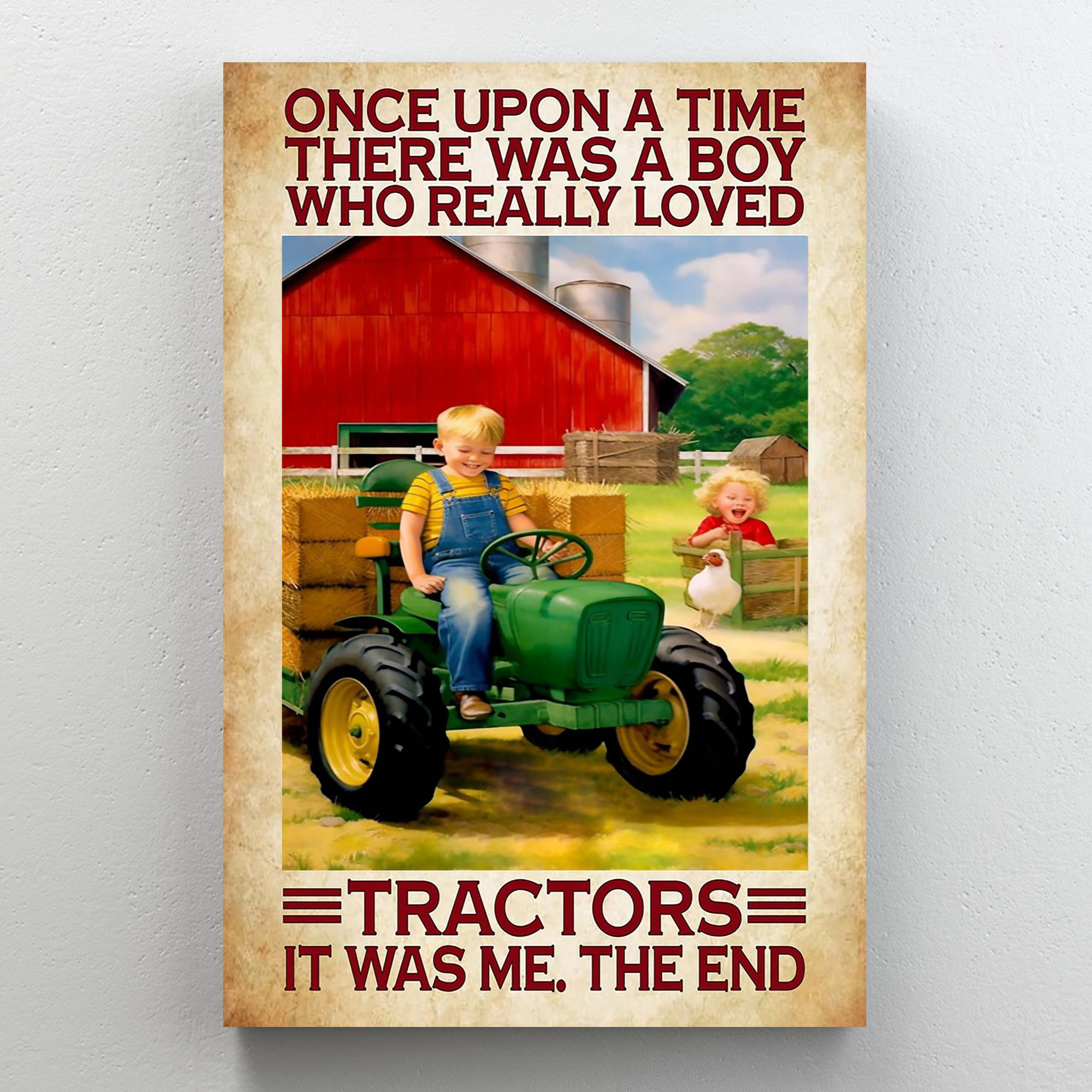 Trinx A Boy Who Really Loved Tractors On Canvas Graphic Art | Wayfair