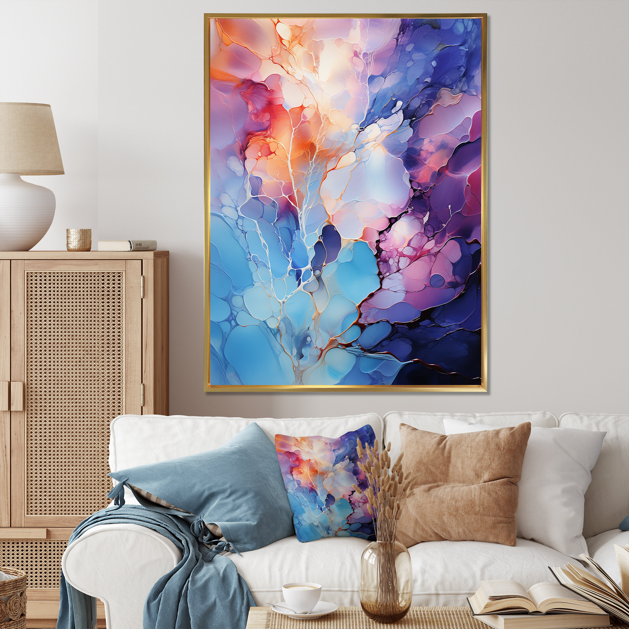 Wrought Studio™ Blue Illuminated Electro Reverie - Abstract Collages ...