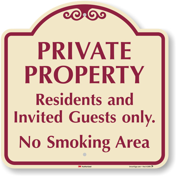 SmartSign Private Property - Residents and Invited Guests Only No ...