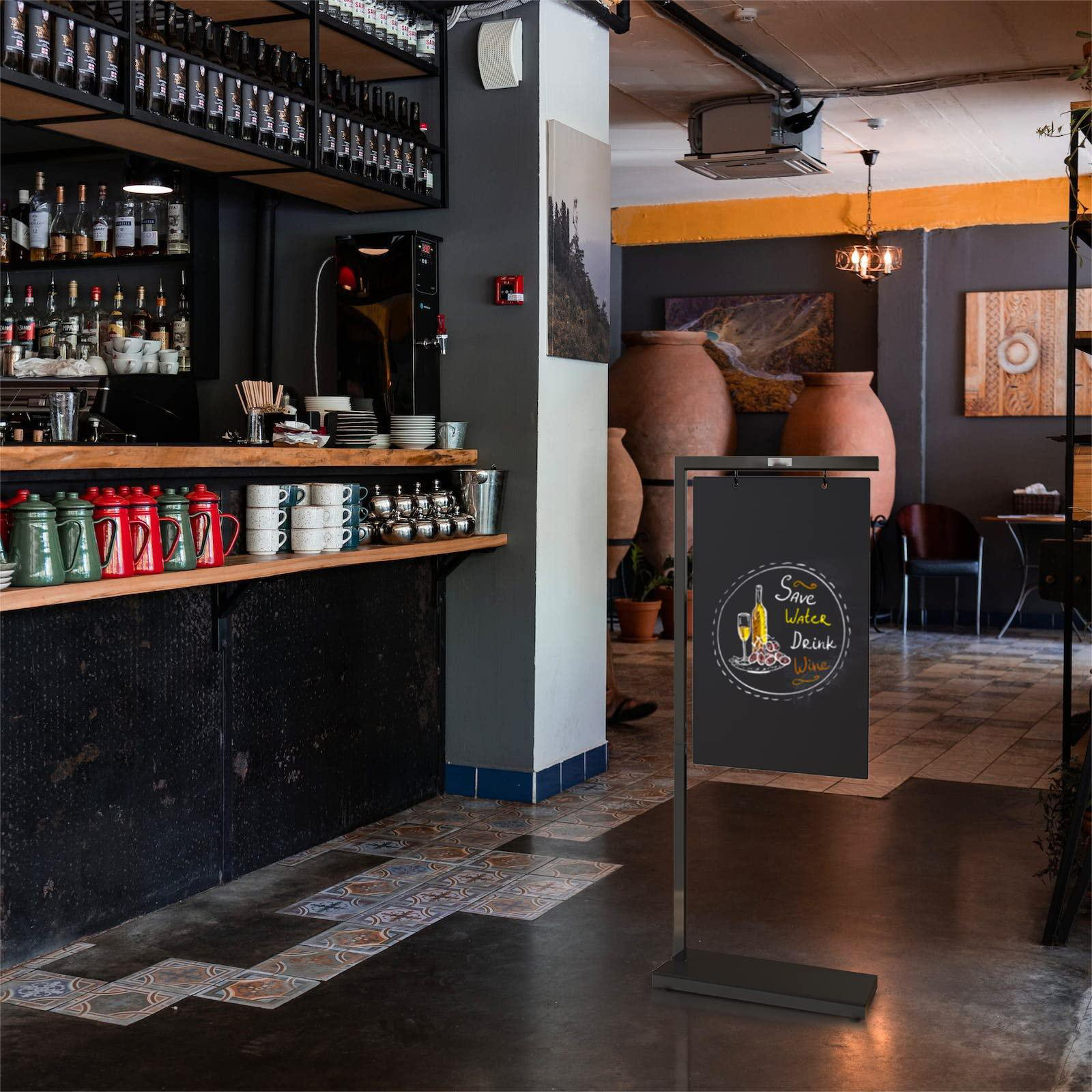 XIXIXIANGRONGAA Giant Floor-Standing Chalkboard Signs, Hanging Metal ...