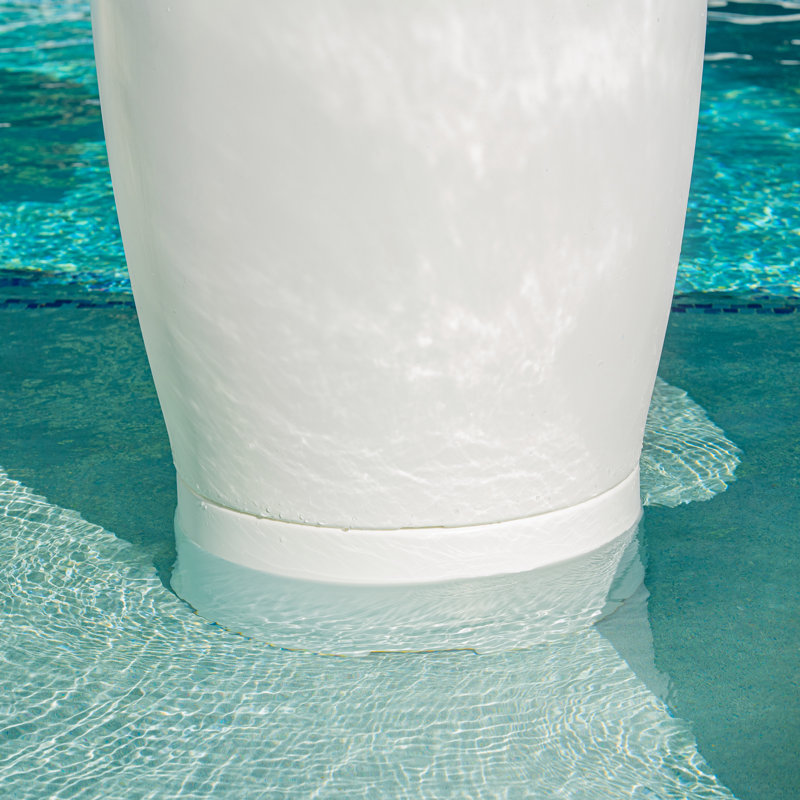 Step2 White Vero Plastic In-Pool Side Table and Umbrella Table Stand ...