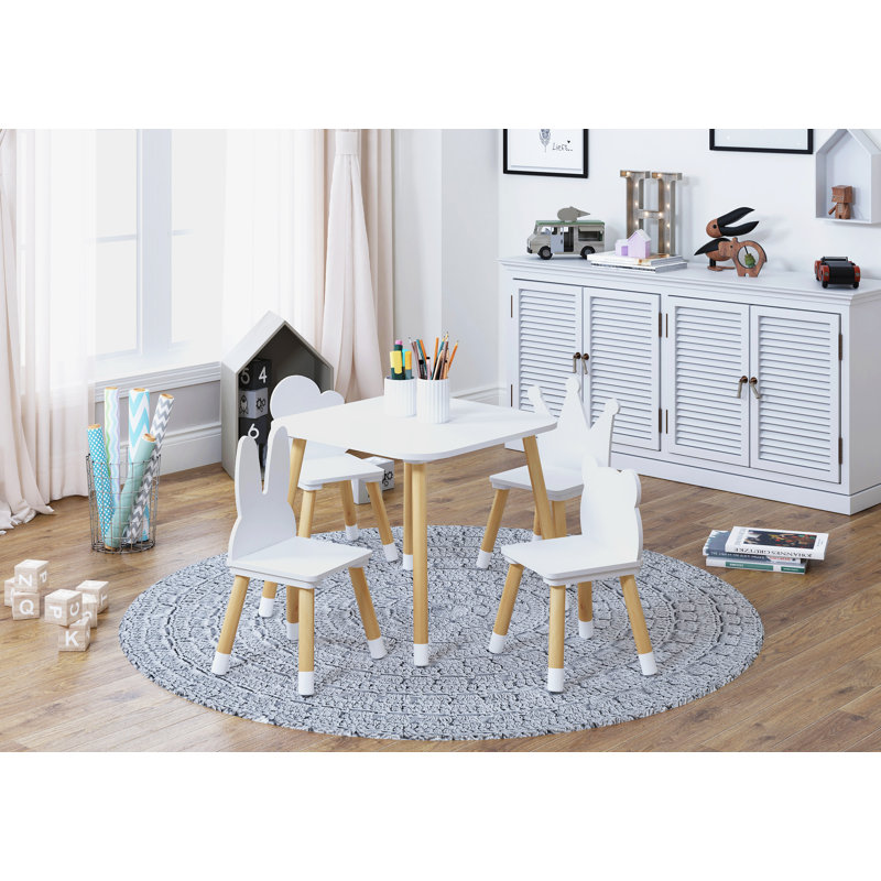 Zoomie Kids Naswith Kids Square Play Table and Chair Set & Reviews ...