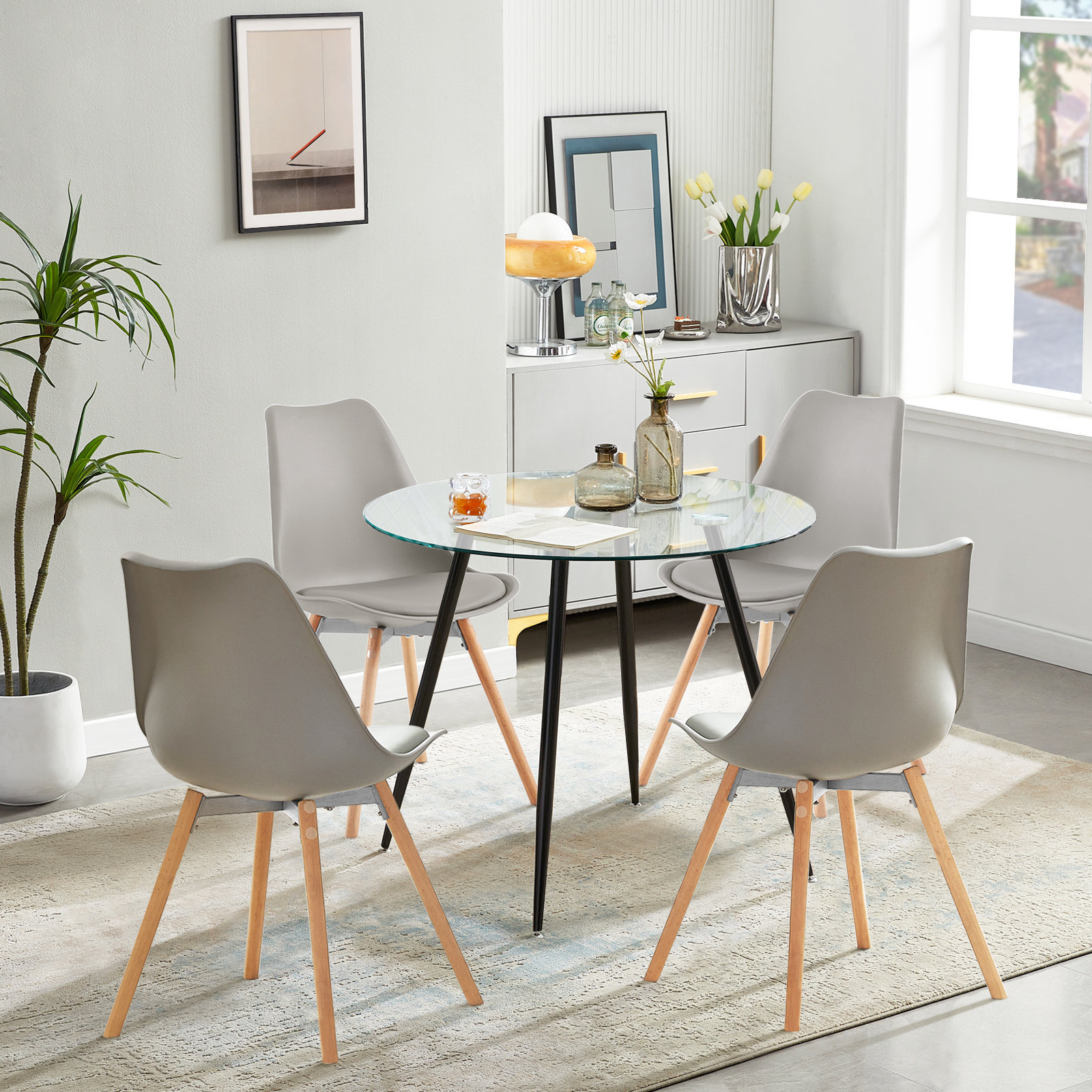 George Oliver Ivyonna 4 - Person Dining Set & Reviews | Wayfair
