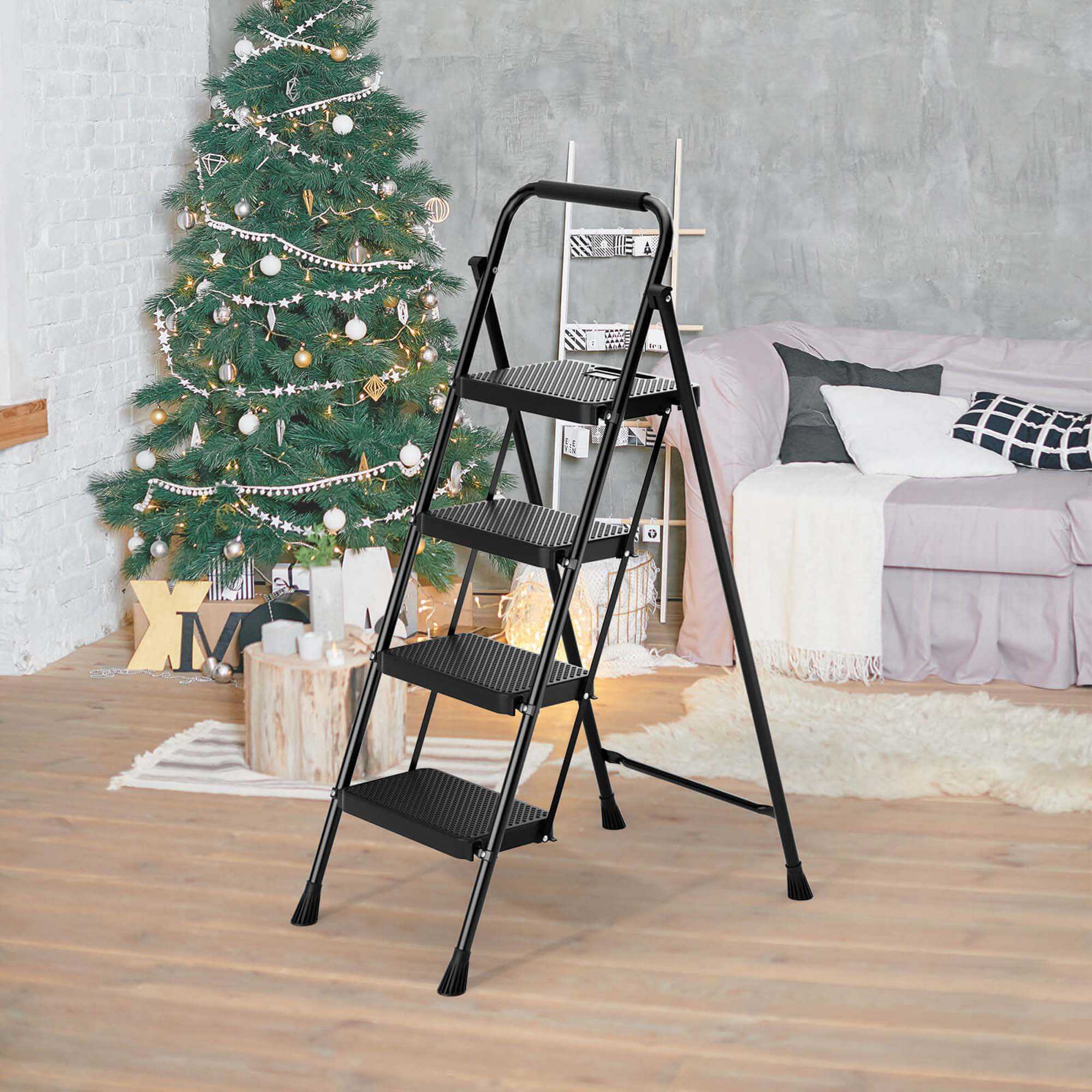 WFX Utility™ 4 - Step Steel Folding Step ladder - Wayfair Canada