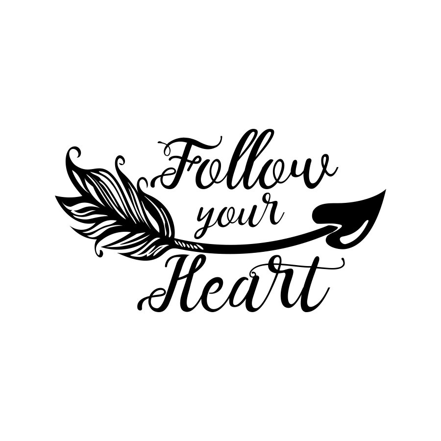 Redwood Rover 'Follow Your Heart Wall' Vinyl Boho Arrow Nursery Quotes ...
