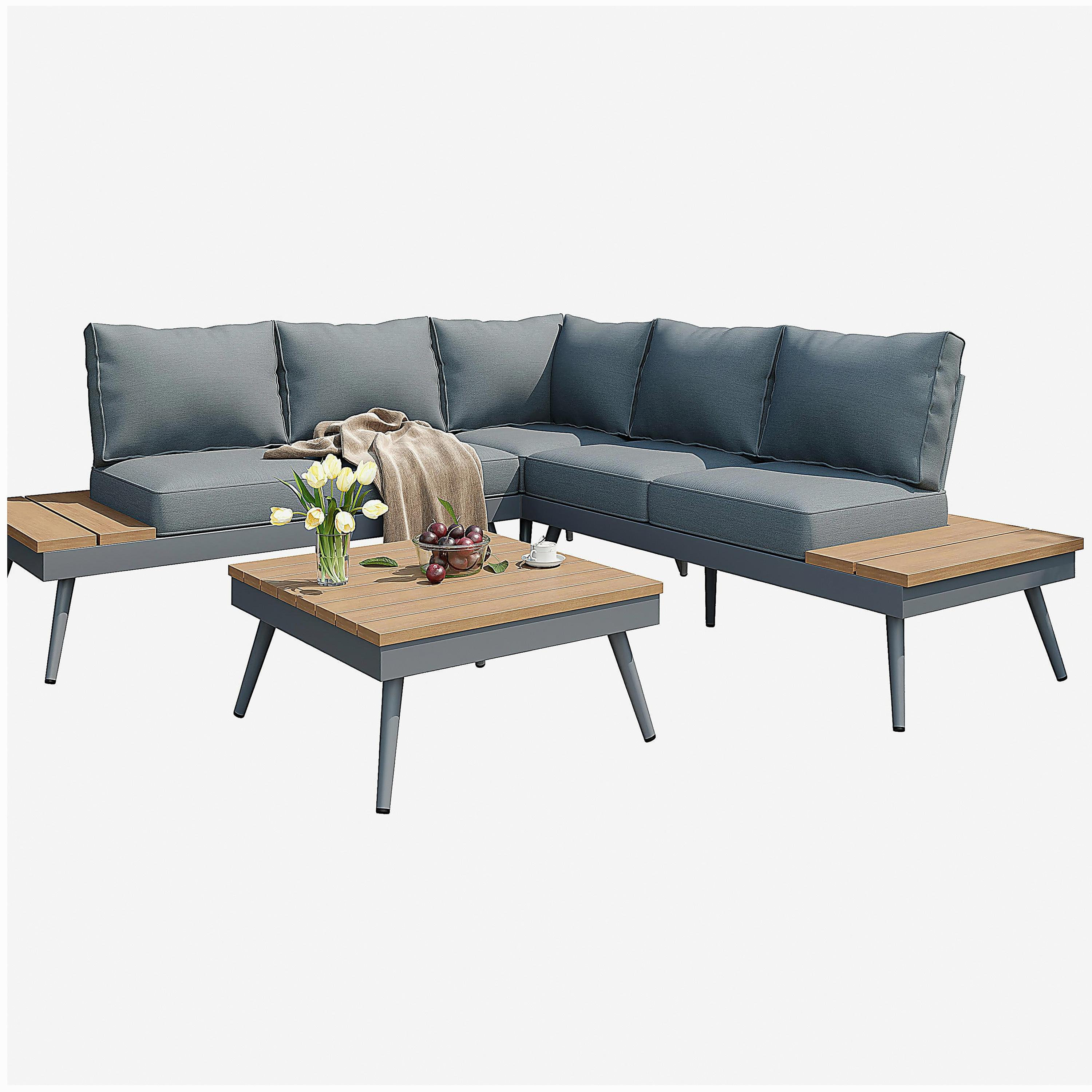 George Oliver Outdoor V-Shaped 4-Piece Alum Patio Sofa Set | Wayfair