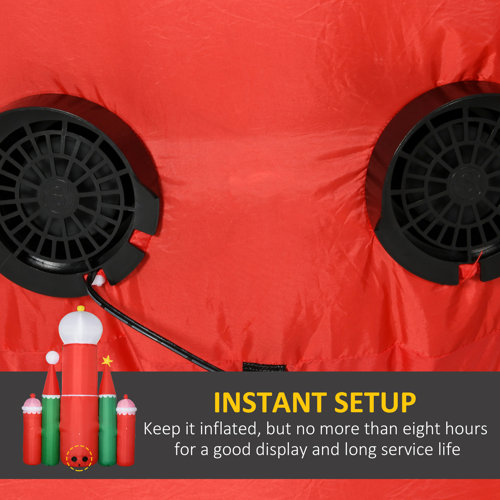 The Holiday Aisle® Insha Candy Castle Inflatable & Reviews | Wayfair