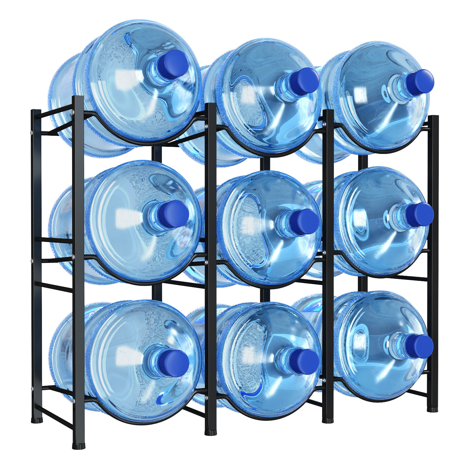 17 Stories 5 Gallon Water Jug Holder, 3 Tier Water Bottle Stand, Heavy ...