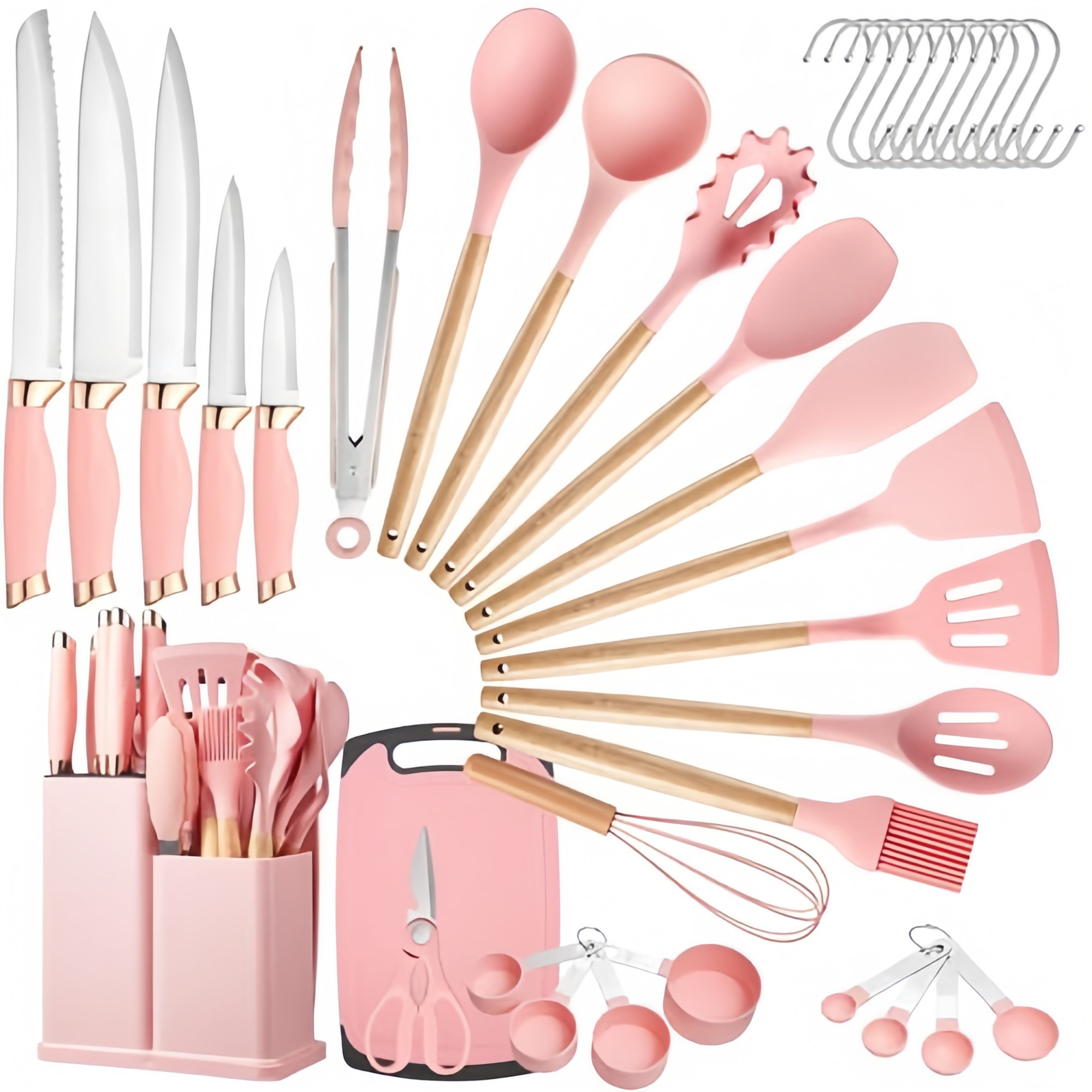 doitbest 35-Piece Kitchen Utensil Set, Heat-Resistant Food-Grade ...
