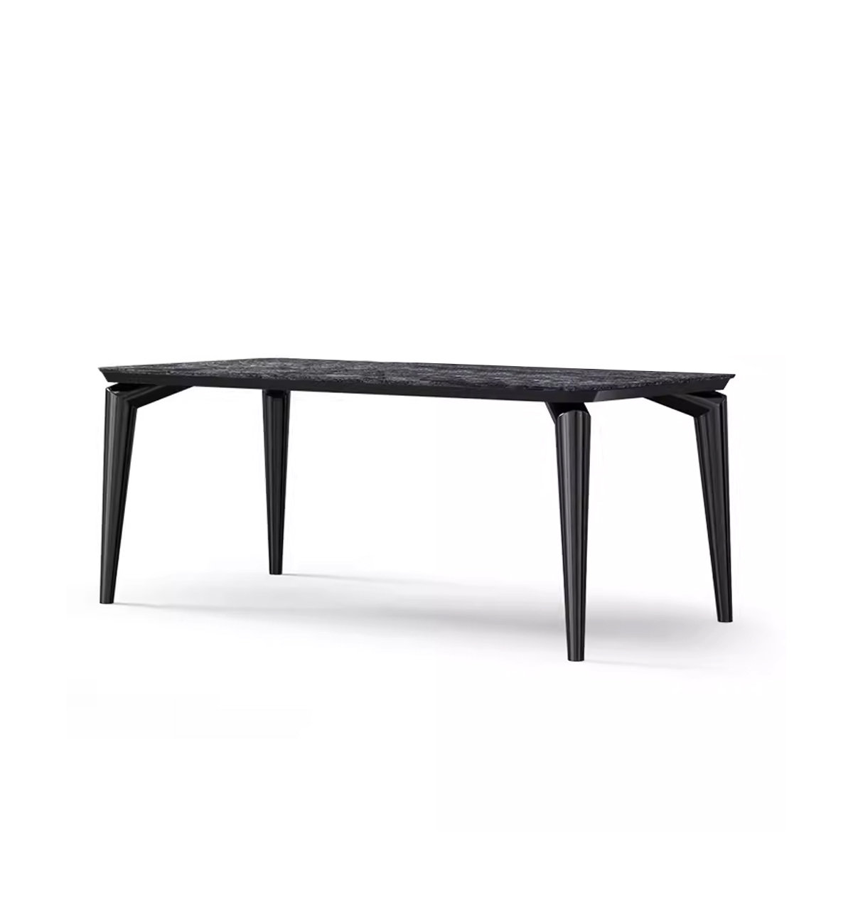 Stella Trek Modern Rectangular Glossy Sintered Stone Dining Table ...