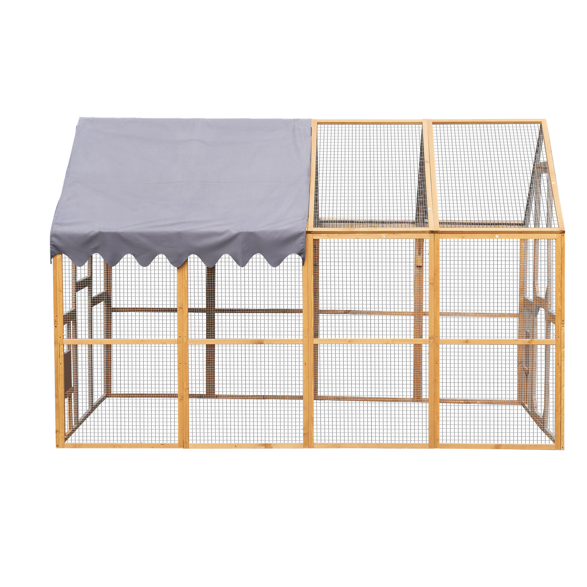 One Allium Way 110" Chicken Coop For Outdoor Kittens, Walk - In Style ...