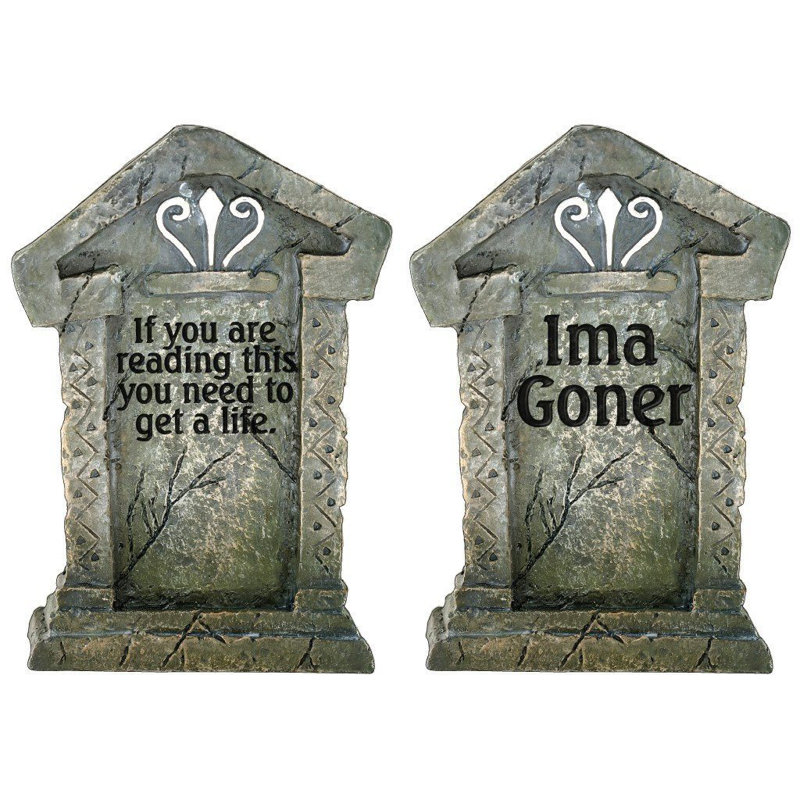 The Holiday Aisle® 6 Piece Fake Tombstones Yard Decoration Sign Set ...