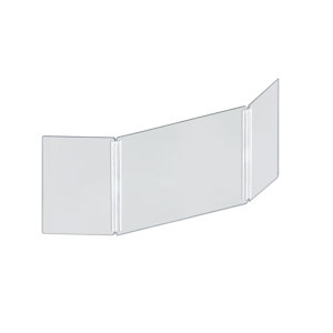 Azar Displays Small 46" wide x 18" high Clear Acrylic Tri Fold ...