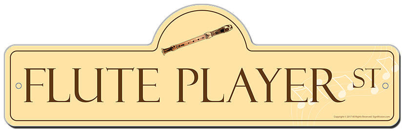 SignMission Flute Player Street Sign Heavy Duty Plastic | Wayfair