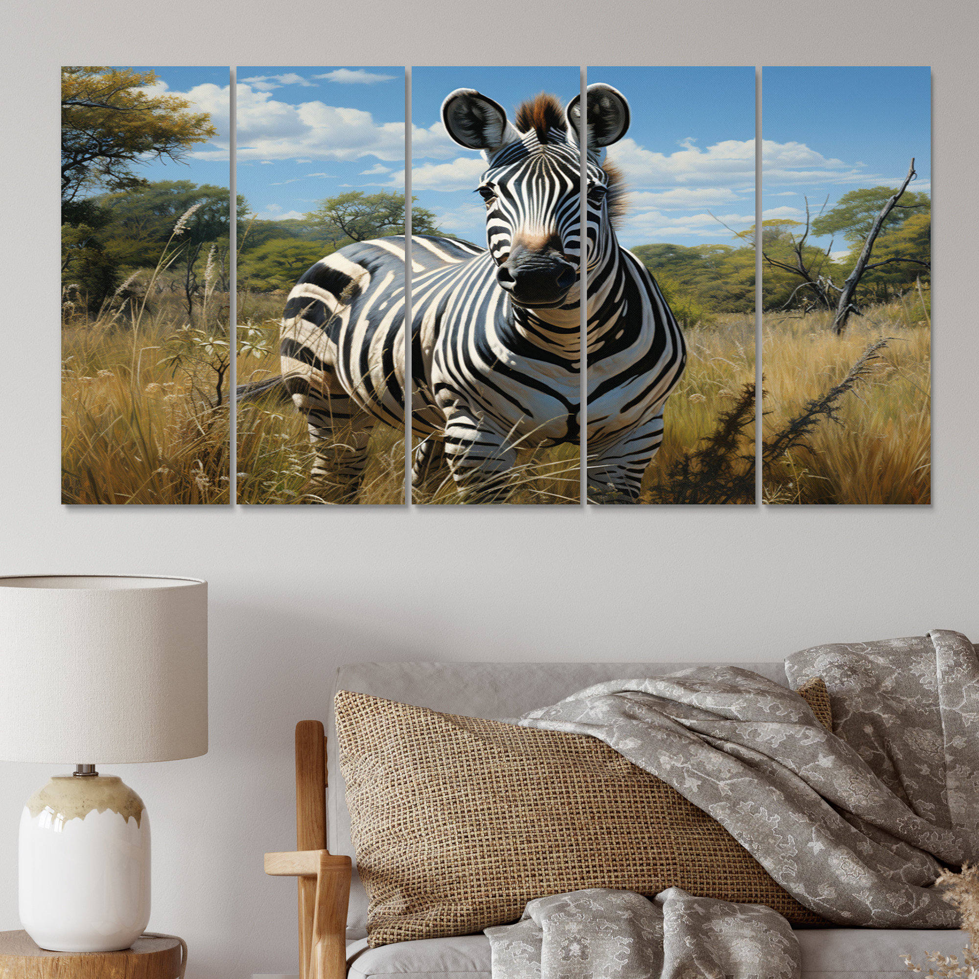 Dakota Fields Zebra Realistic Wildlife Portrait - Animals Wall Art ...