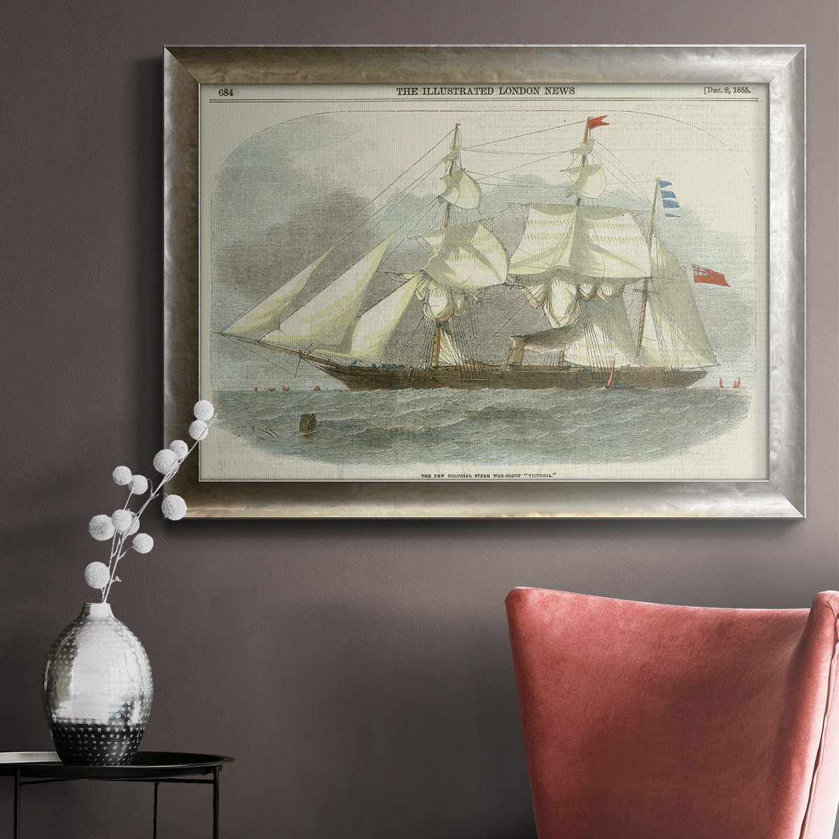 Breakwater Bay Antique Clipper Ship III Premium Framed Canvas- Ready To ...