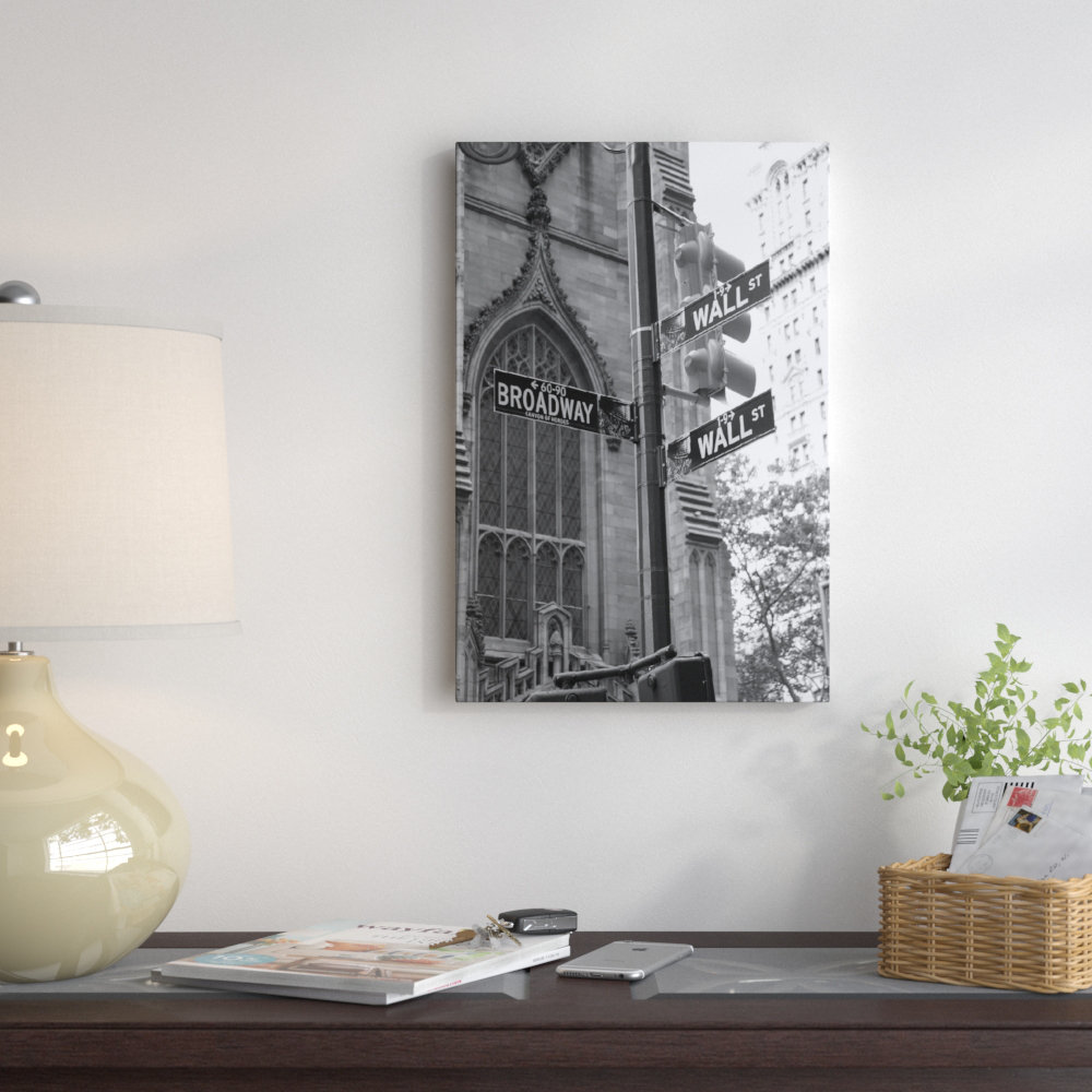 East Urban Home 'Wall Street Signs (New York City)' Photographic Print ...