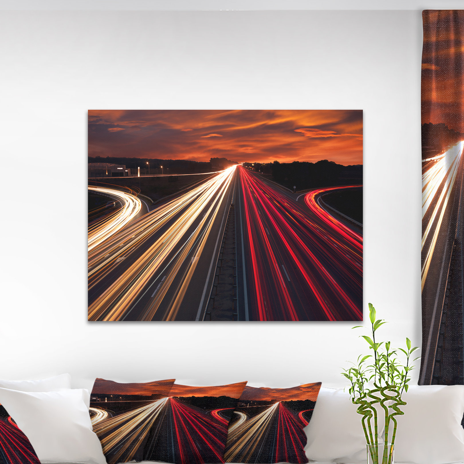 East Urban Home Speed Traffic Trails - Graphic Art | Wayfair