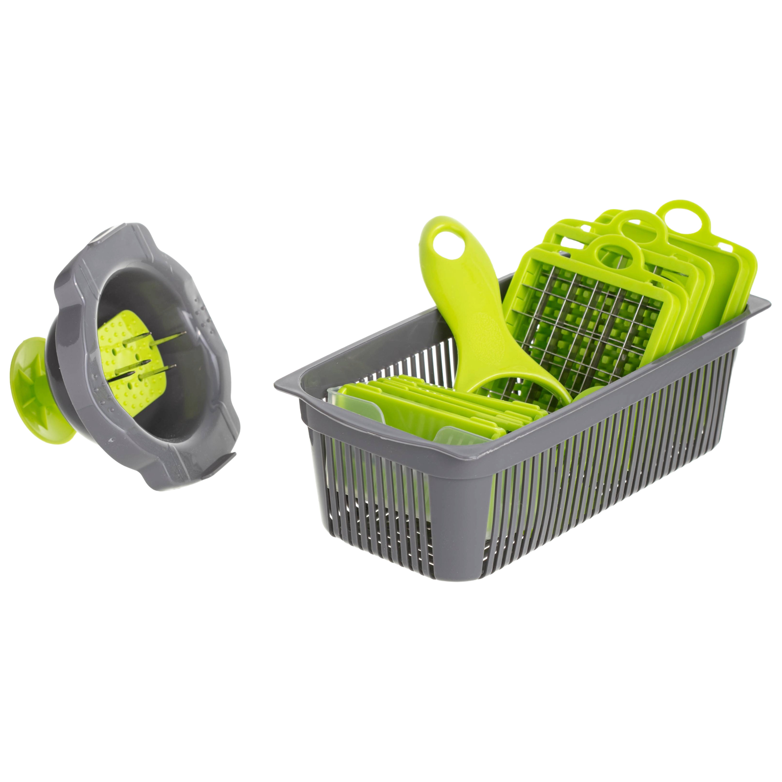 Luminuxe All-In-One Vegetable Chopper & Meal Prep Container ...