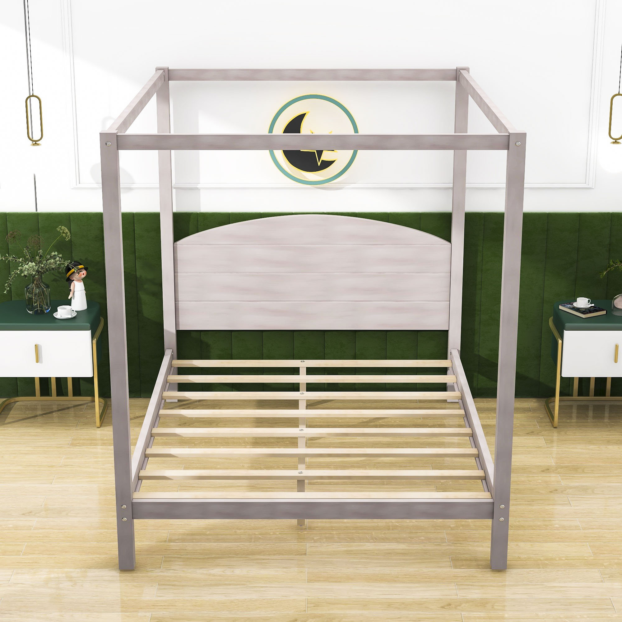 Gracie Oaks Canopy Bed | Wayfair