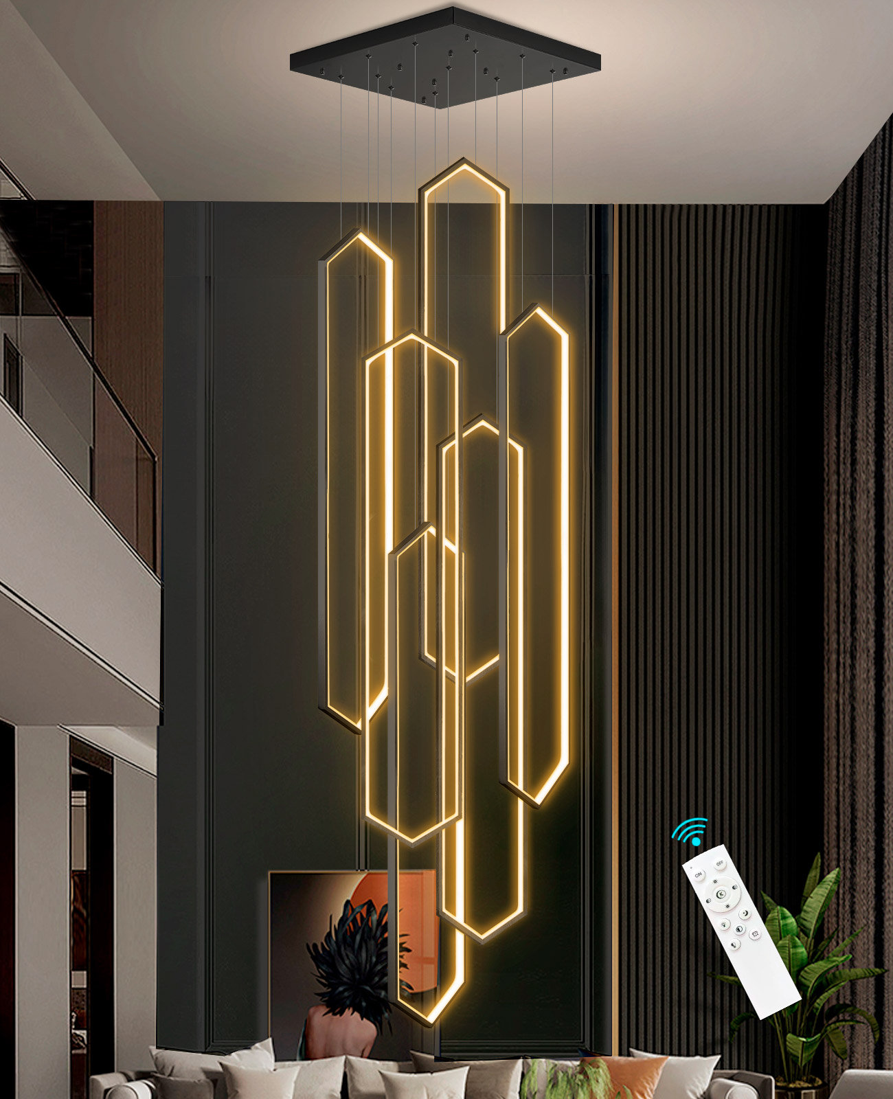 Everly Quinn Locryn 6 - Light Dimmable LED Linear Chandelier & Reviews ...