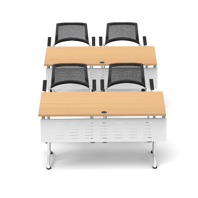 TeamWORK Tables 4 Person Training Meeting Seminar Tables with Modesty ...
