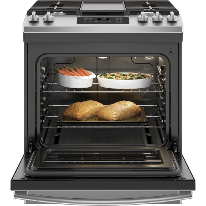 GE Appliances 30" 5.3 cu ft. Slide-in Gas Range with Griddle & Reviews ...