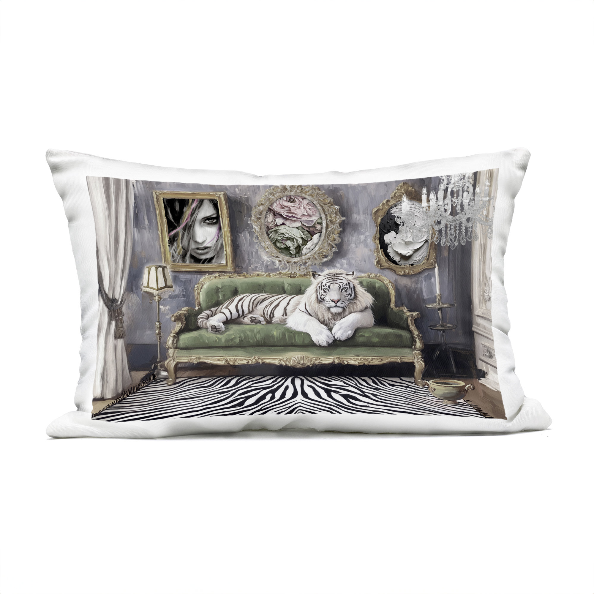 Stupell Industries Languid Tiger in Opulent Space Outdoor Printed ...