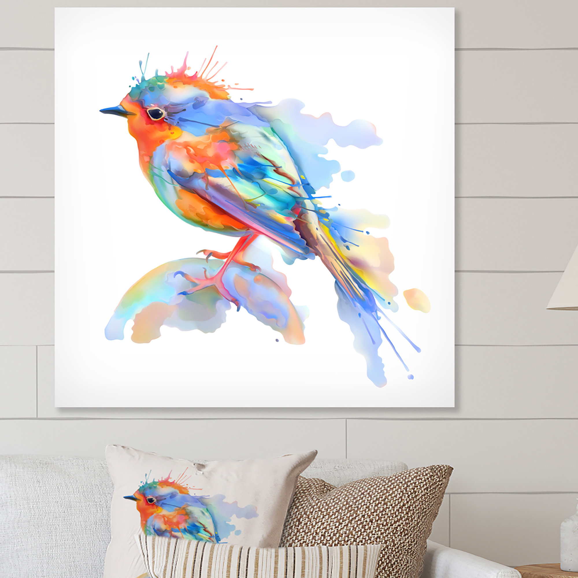 Winston Porter Mutlicolor Warbler Finch Bird Portrait II - Traditional ...