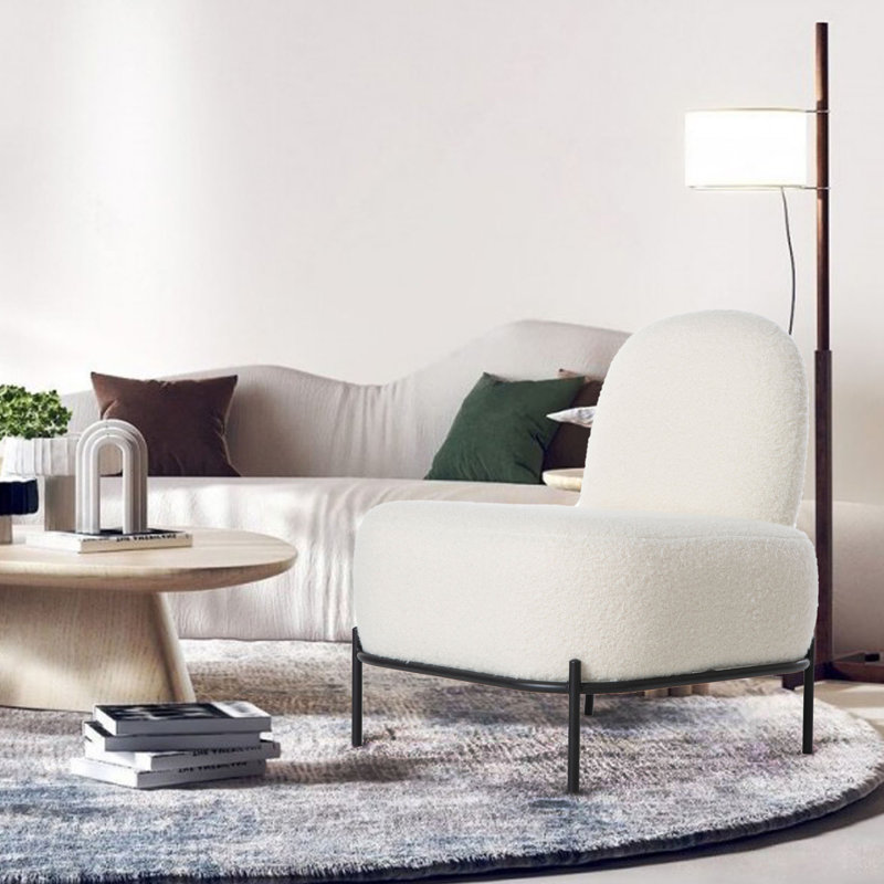 Orren Ellis Laranya 29.5” Wide Living Room Chair Upholstered Open Back ...