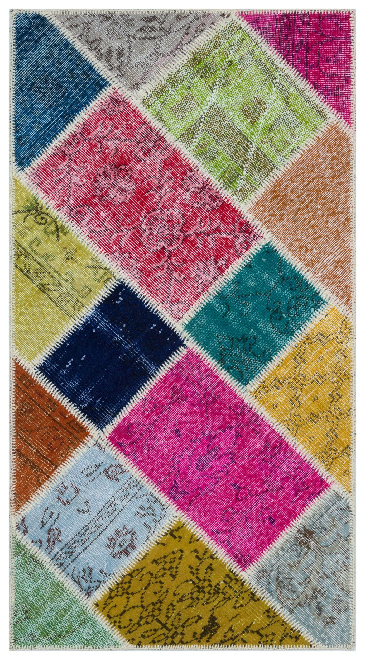 Lofy Iskece Beige Patchwork Wool Handmade Area Rug - Wayfair Canada