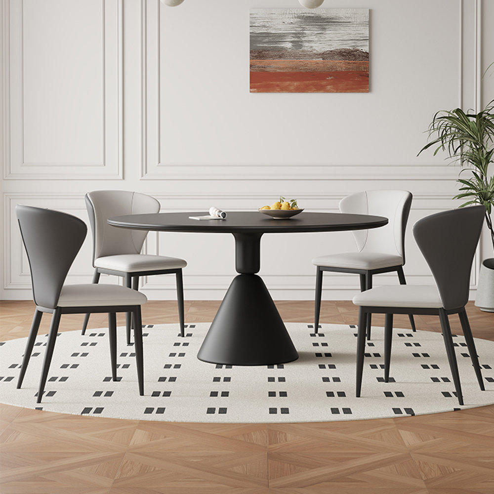 Elamer Italian style modern simple round table set - Wayfair Canada