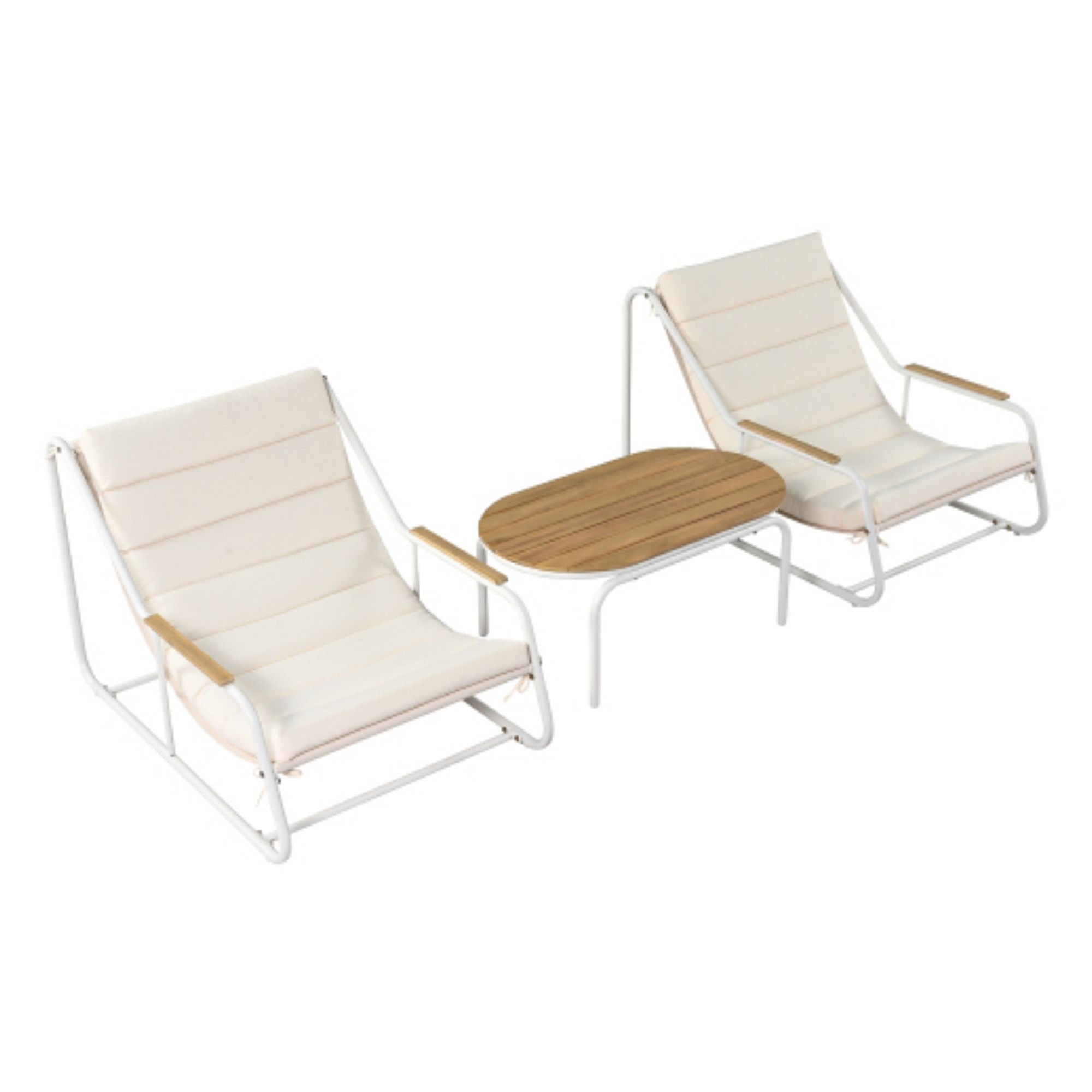 Latitude Run® Outdoor Chaise Lounge Chairs Set with Durable Materials ...
