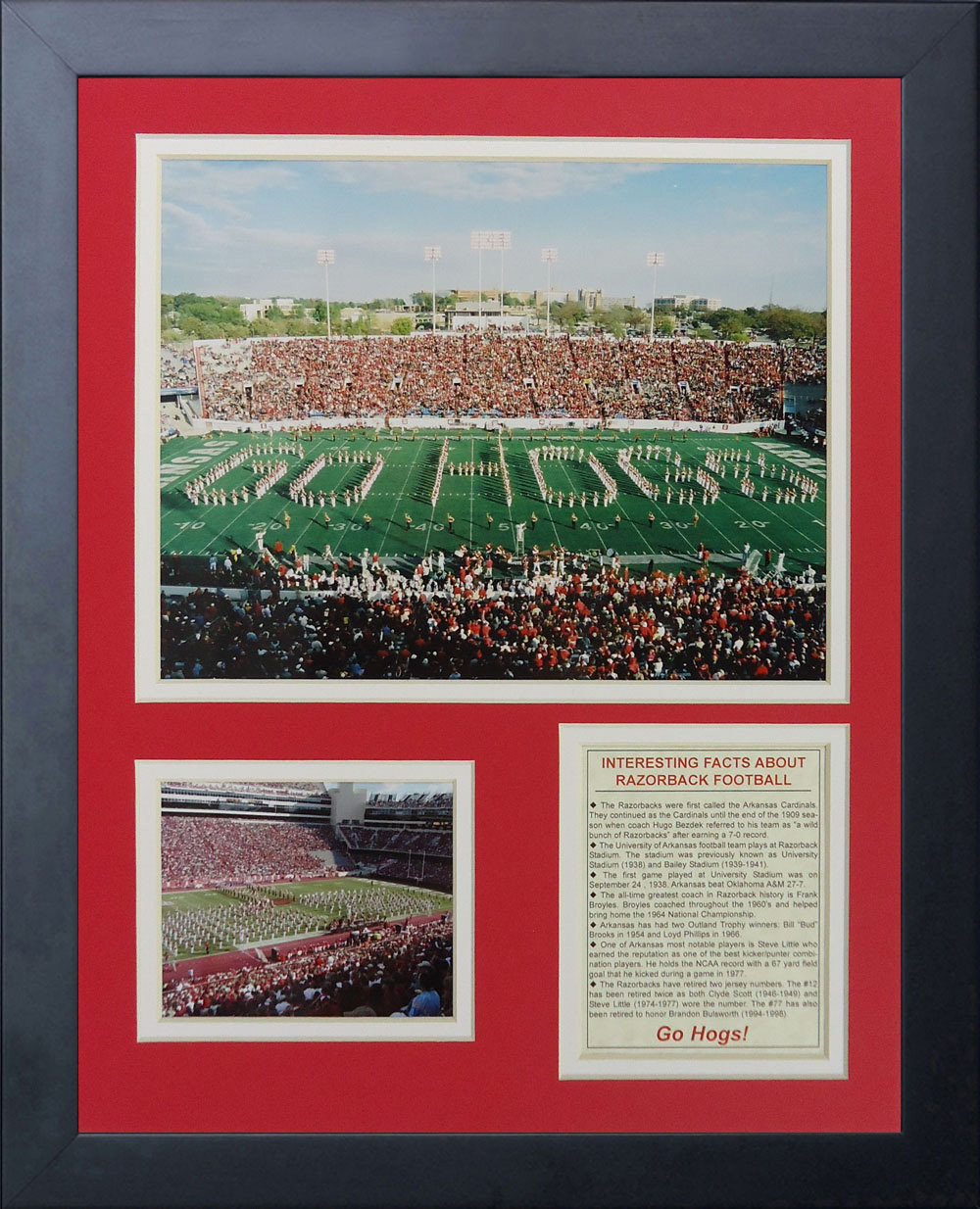 Legends Never Die University of Arkansas - Razorback Stadium Framed ...