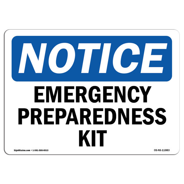 SignMission Emergency Preparedness Kit Sign | Wayfair