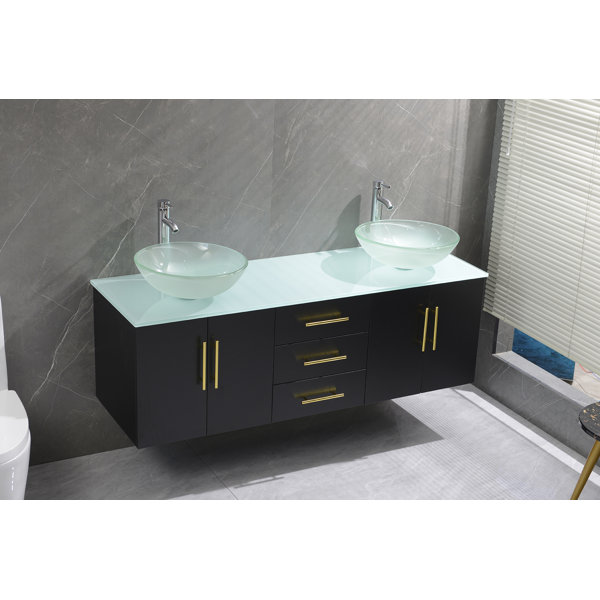 Glass Bathroom Vanities You'll Love | Wayfair