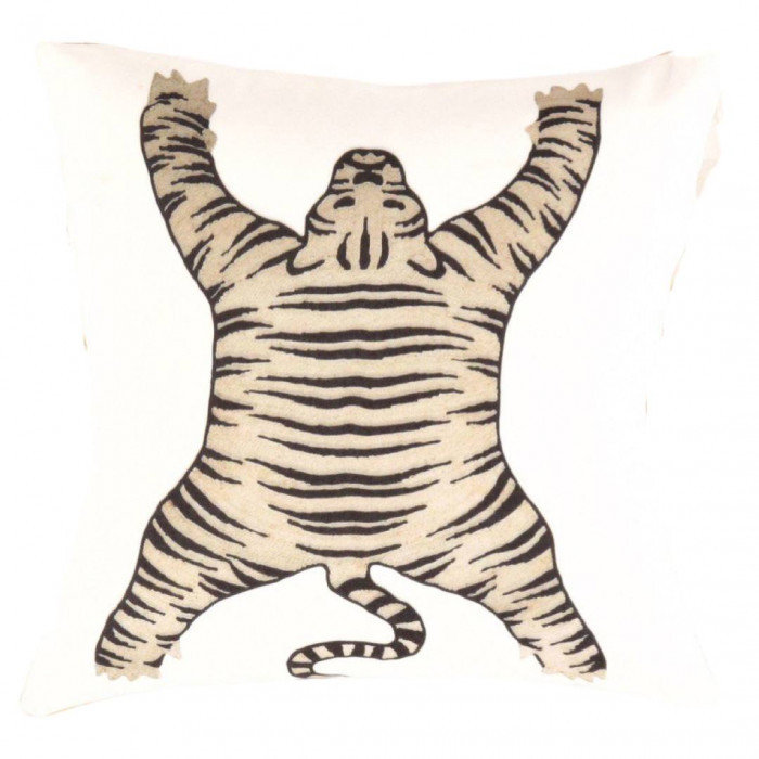 Pasargad NY Pasargad Turkish Fine Silk tiger Pillow 16" | Wayfair