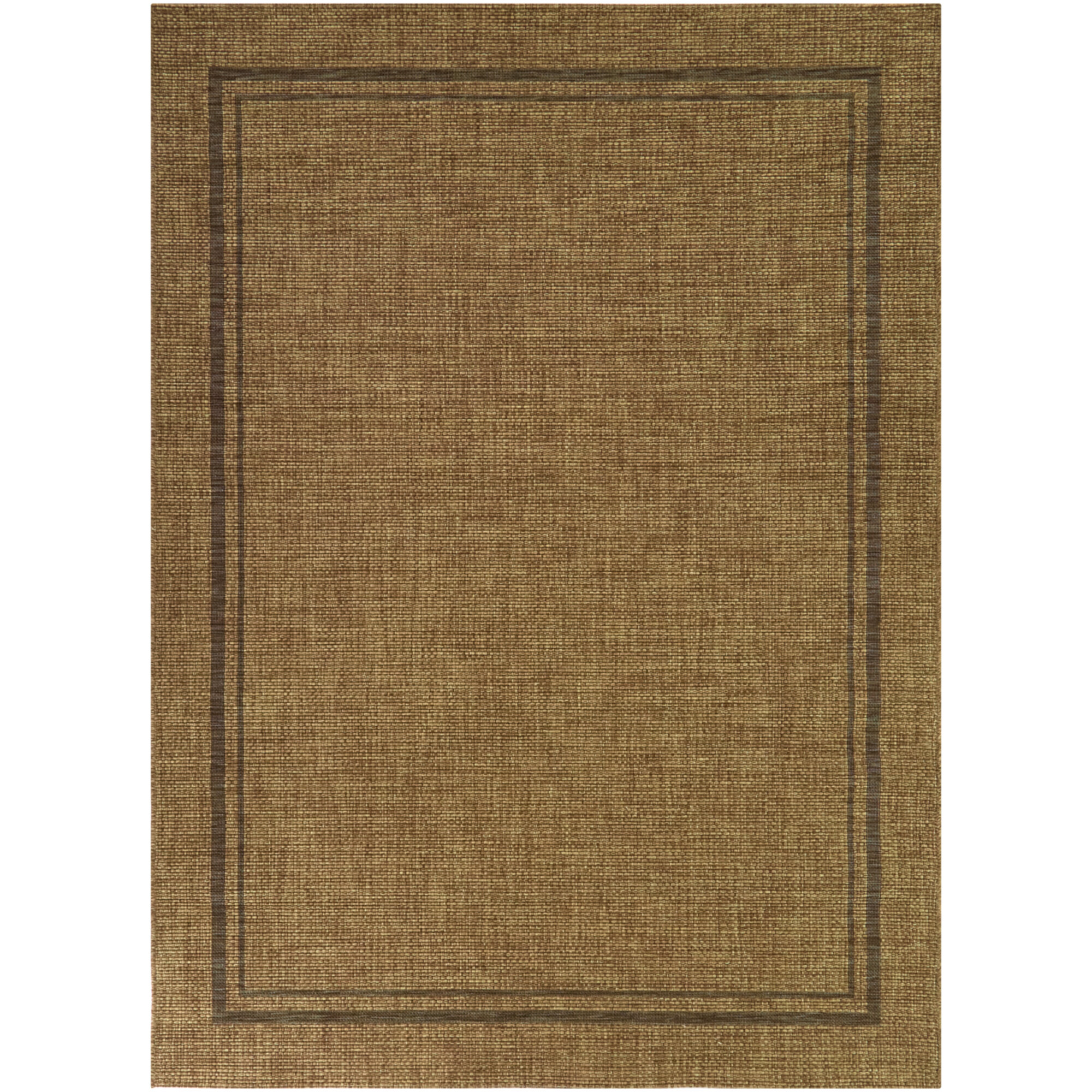 Gracie Oaks Atong Black Solid Border Indoor/Outdoor Area Rug | Wayfair