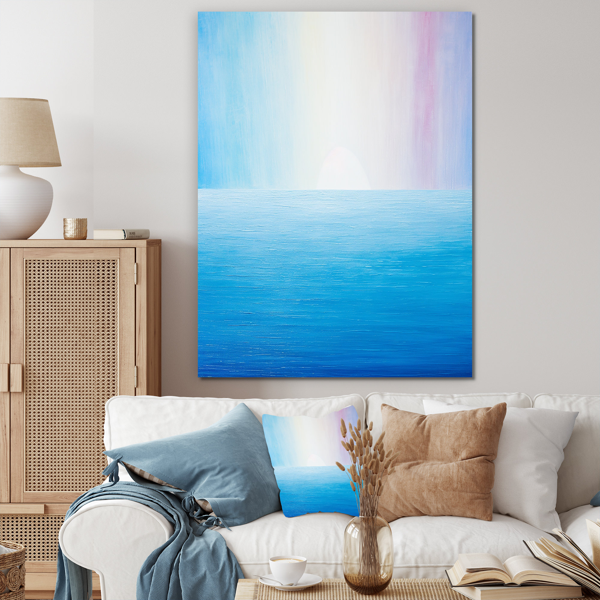 Wrought Studio Blue Spectral Solitude - Abstract Shapes Wall Decor ...