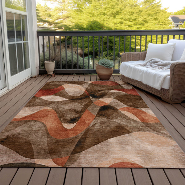 Langley Street Altair Performance Abstract Indoor / Outdoor Rug ...