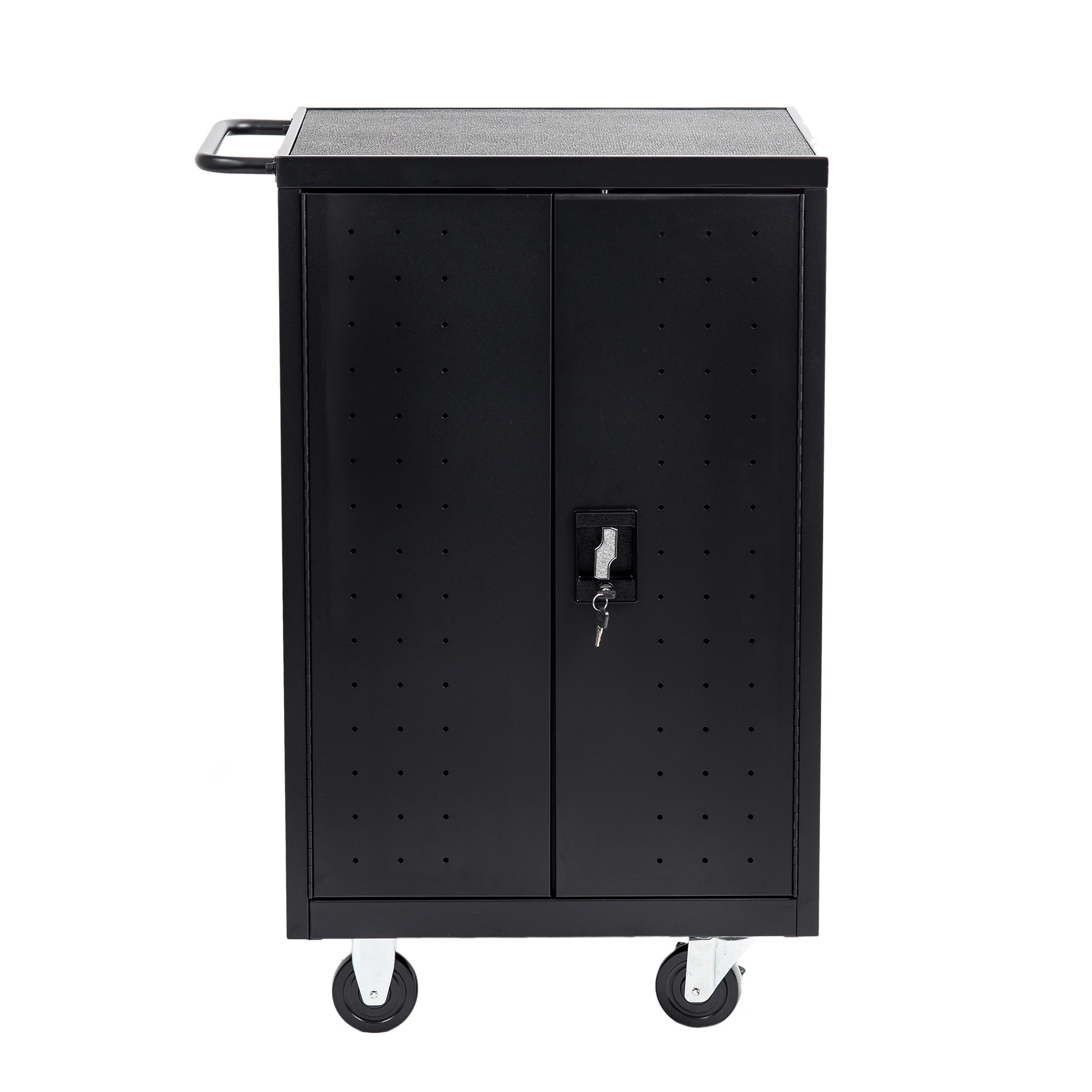 Pearington 40'' H x 23.6'' W Laptop/Tablet Storage Cart with Wheels ...