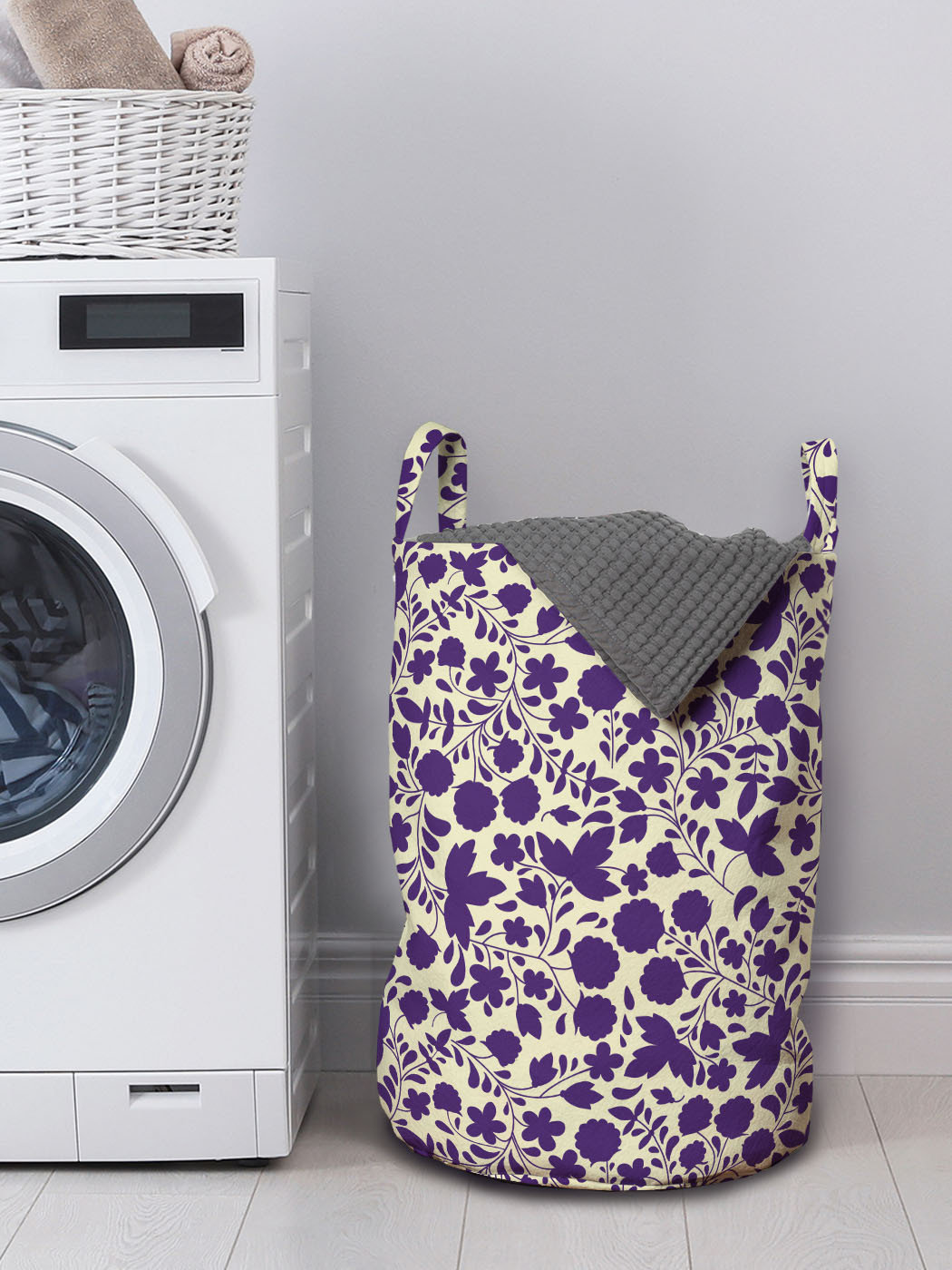 East Urban Home Botanical Laundry Bag, Raspberries Flowers Drops, 13" x ...